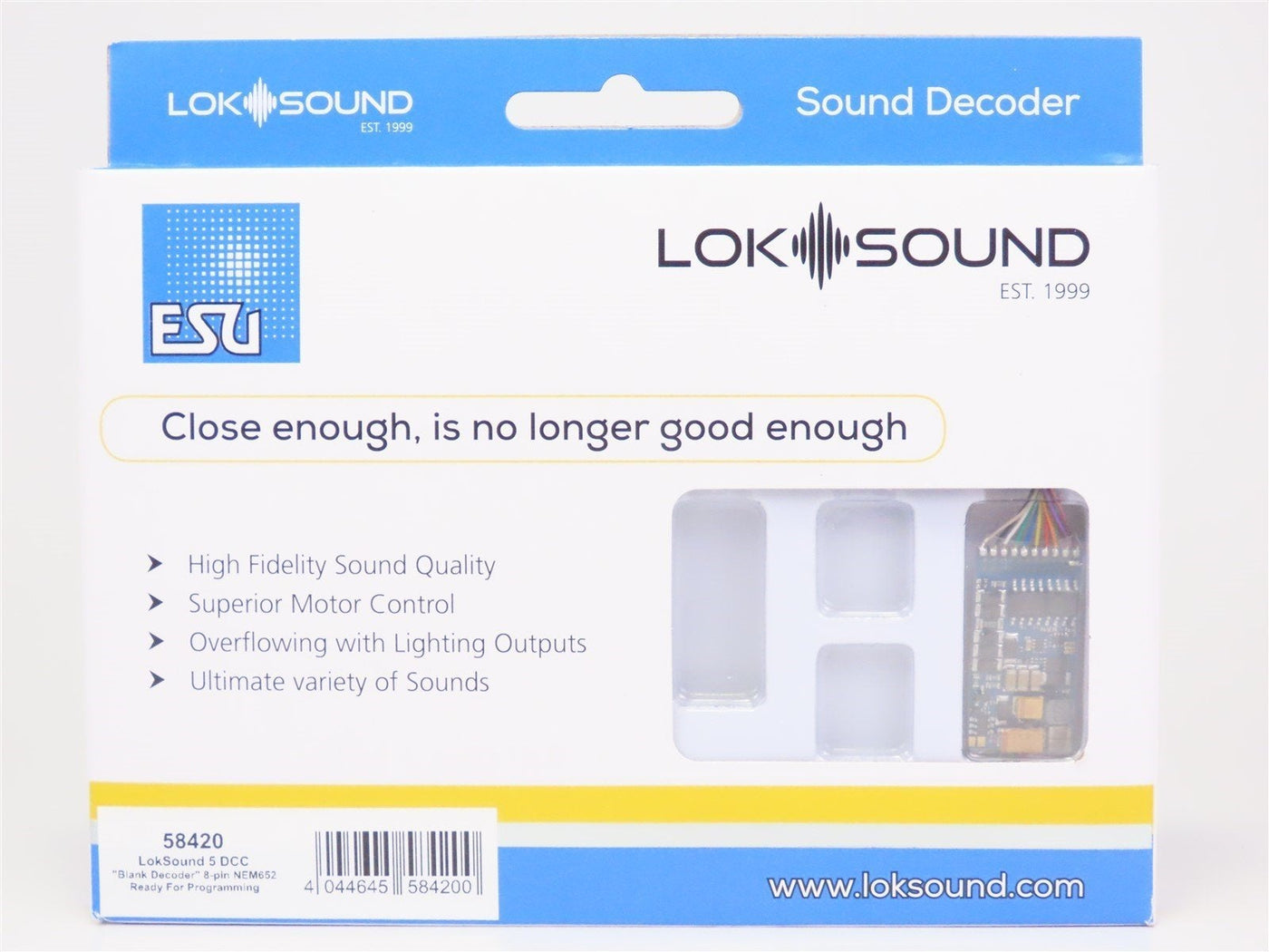 ESU LokSound DCC SOUND DECODERS - FREE SOUND FILE LOAD - Model Train Market