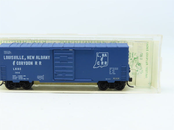 N Kadee Micro-Trains MTL #24314 LNAC (Blue Car) 40' Box Car #144 - Blu ...