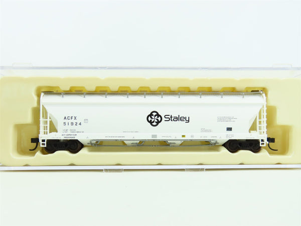 N Scale Atlas 40061 ACFX Staley Pressureaide Center Flow 4-Bay Hopper ...