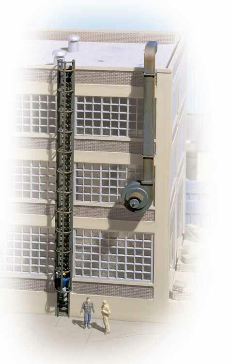 HO 1/87 Scale Walthers Cornerstone Kit #933-3515 Caged Ladders & Vent ...