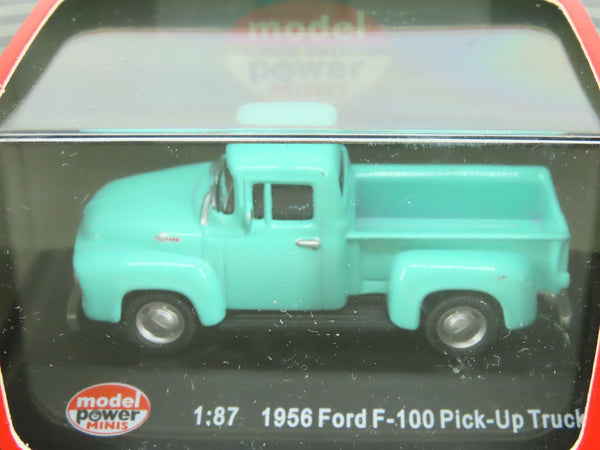 HO Scale Model Power Minis #19242 1956 Ford F-100 Pick-up Truck - Aqua ...