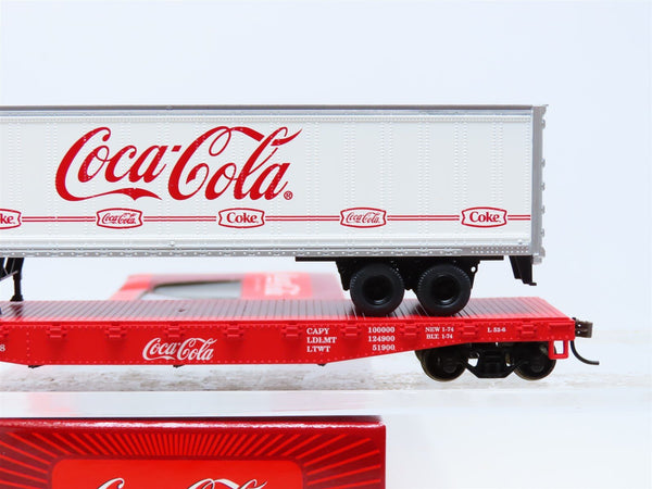 HO Scale Athearn #8303 CCCX Coca-Cola 50' Flat Car w/ 45' Trailer #808 ...